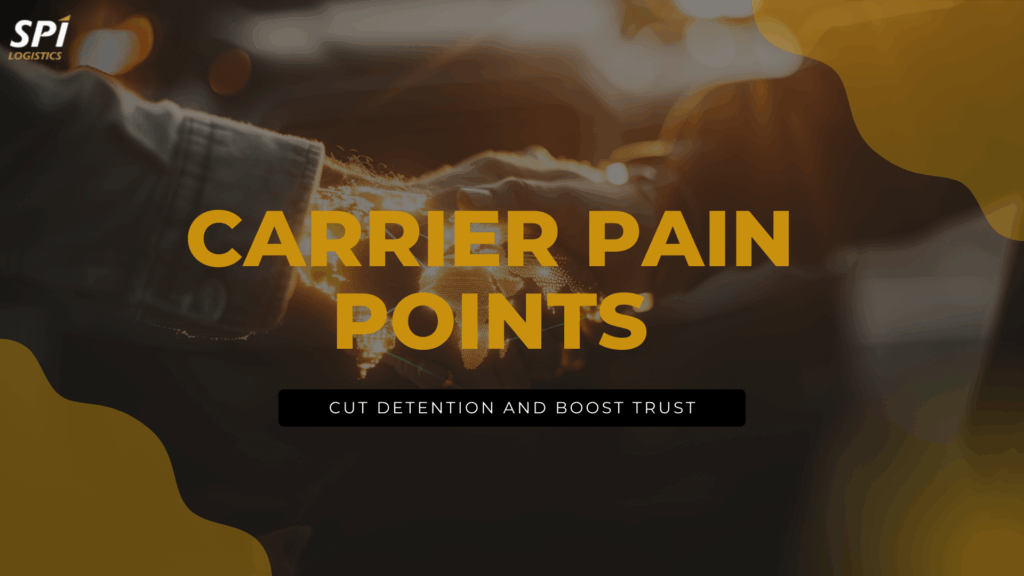 Solve Carrier Pain Points: Cut Detention and Boost Trust | SPI Logistics